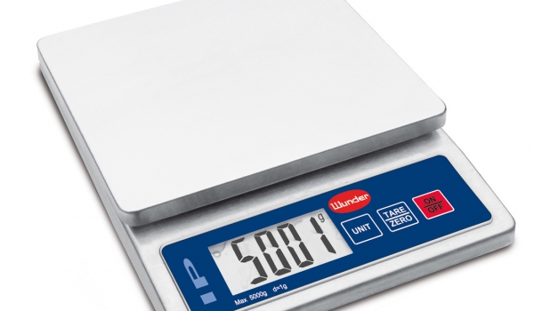 Balance table made of stainless steel with capacity 6 kg and feeder