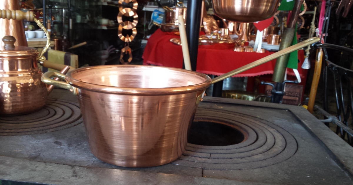 Copper Polenta Pot with Double Handle – Various Sizes